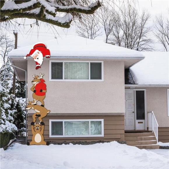 Holiday | Santa Falling Off The Roof Yard Decorations With Stakes Santa ...